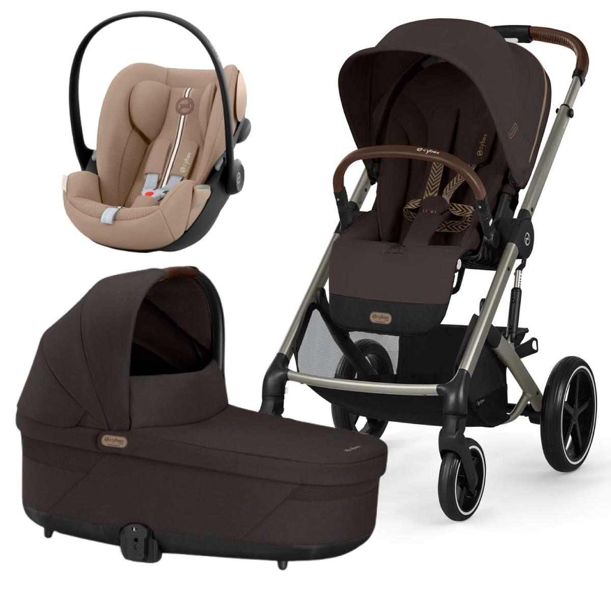 CYBEX KOLICA BALIOS 3U1 CHOCOLATE SA SJEDALICOM CLOUD G I-SIZE PLUS ...