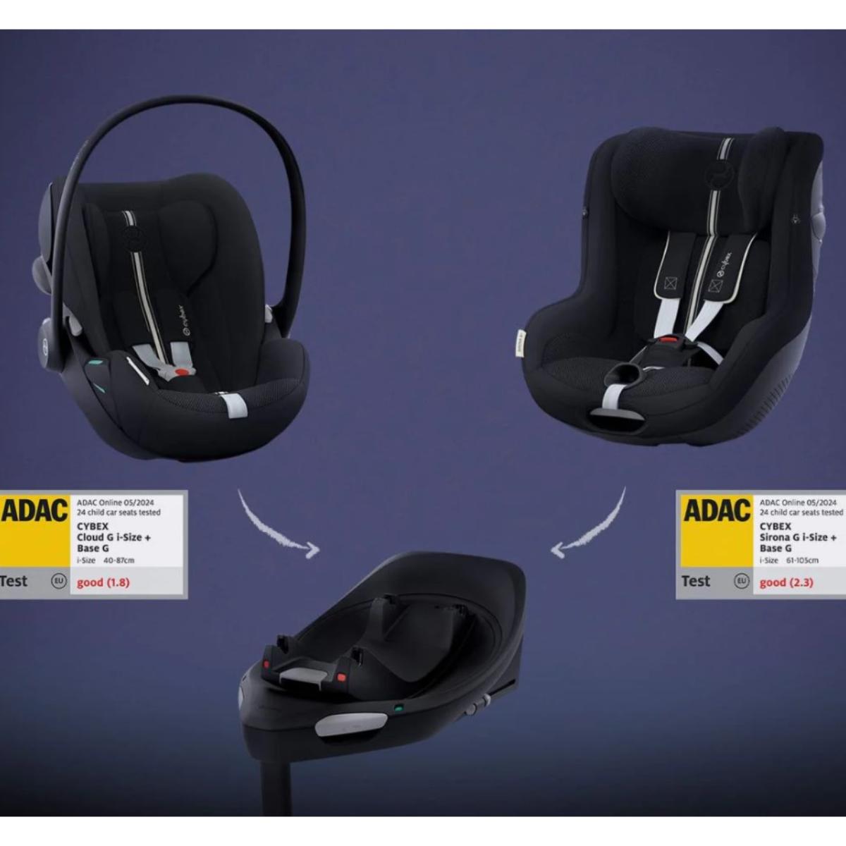 CYBEX G-LINE MODULAR SYSTEM (BAZA+CLOUD G+SIRONA G MOON BLACK) 2165598 ...