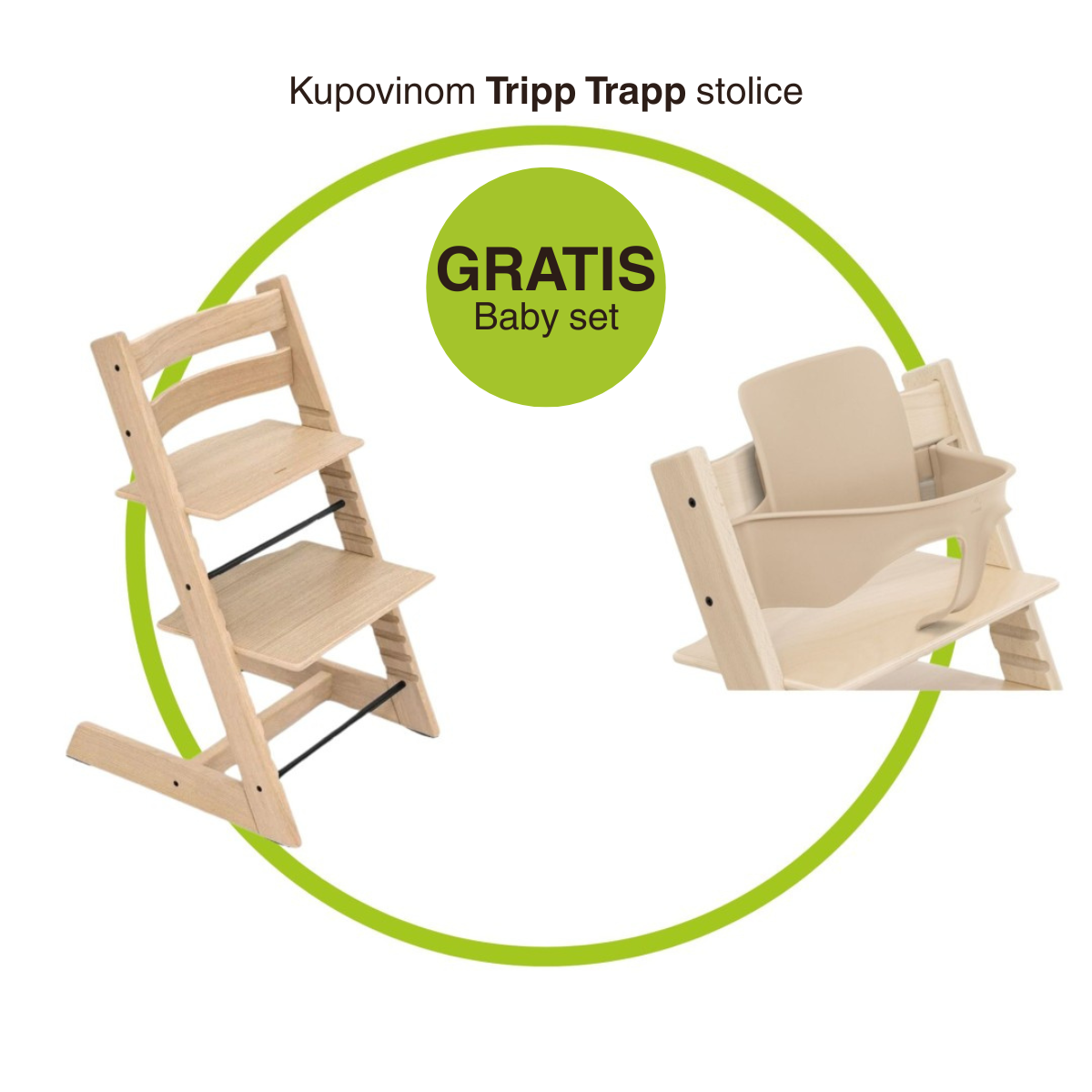 STOKKE STOLICA ZA HRANJENJE TRIPP TRAPP NATURAL 100101 74817 | Bojprom